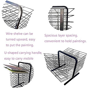 Drying Racks,Tabletop Art Drying Rack Metal Wire Shelves Artwork Storage Display Racks for Classrooming Crafts, School and Art Club Use, 20 Shelves