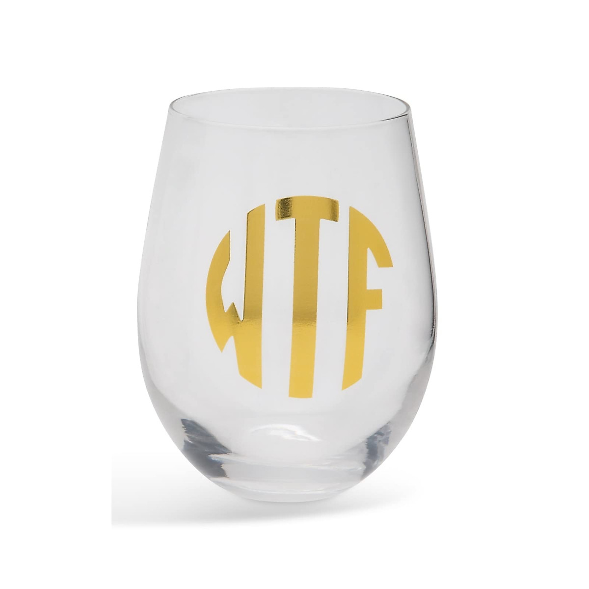 BigMouth WTF & STFU Monogram Wine Glasses