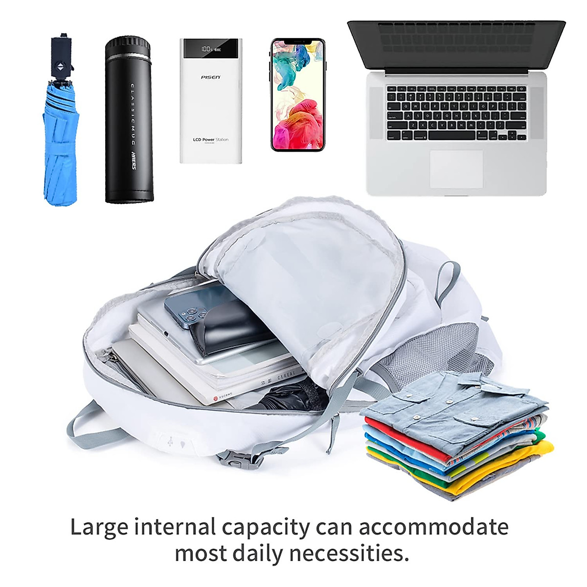 Sharkborough NODLAND Light Weight Packable Backpack Hiking 45L Foldable Water-Resistant Daypack Rucksack