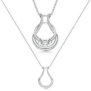 Emily C Ring Holder Necklace - Stainless Steel Ring Keeper Necklaces - Women & Men Wedding Ring Holder Necklace - Cute Necklace Jewelry for Women, Wife, Nurse, Doctor - Drop Ring Necklace Holder