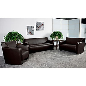 Flash Furniture HERCULES Majesty Series Brown LeatherSoft Loveseat