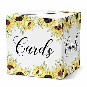 Lesixur 8”Card Box, Flowers Cards Receiving Box, For Birthday, Wedding, Bridal or Baby Shower, Engagement, Retirements, Graduation, Money Box Holder, Party Favor, Decorations, 1 pte (Cabox007