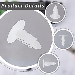 GORGECRAFT A Box 100Pcs Patio Strapping Rivets Fasteners 4/5" Length White Medium Multi Gauge for Patio Lounge Chair Outdoor Furniture Replacement Parts Repair Webbing Lawn Lounge with 1/4" Holes