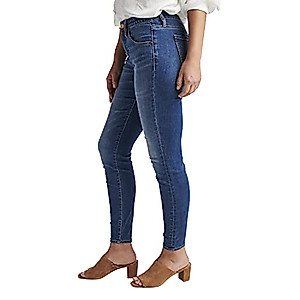 JAG Jeans Women's Petite Cecilia Mid Rise Skinny Jeans, Thorne Blue, 14 Petite