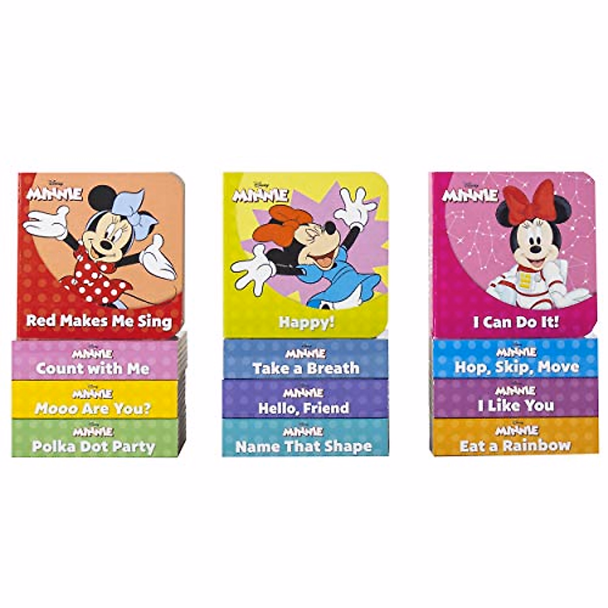 Disney - My Friend Minnie Mouse - My First Library 12 Board Book Block Set - Great for Teaching First Words - PI Kids