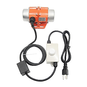 E-Found Concrete Vibrator Vibration Motor, 30W US Plug AC 110V 3600rpm Speed Adjustable Aluminum Alloy Case Vibrating Motor for Shaker Table