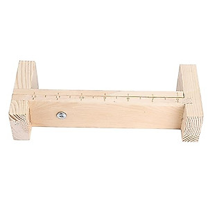 Horoper Wood Bracelet Jig U Shape Clear Scale Bracelet Jig Kit, DIY Hand Knitting Bracelet Jig Free Size Length Wooden Jig Bracelet Maker Holder with 2 Clips Bracelet Braiding Tool