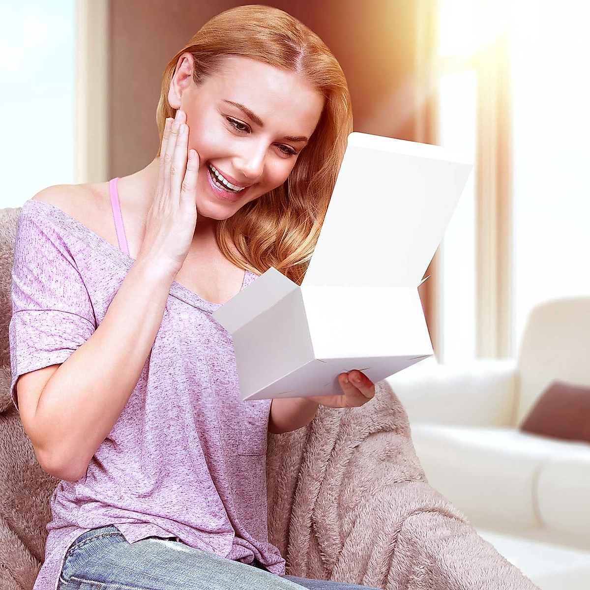 opaprain 8x8x4 inch 10 pack small white gift box with lid, easy to assemble, used for Christmas gift, bridesmaid proposal box, wedding and birthday party gift box.