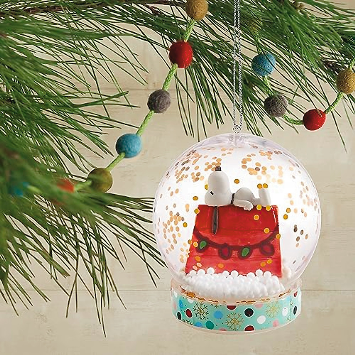 Hallmark Peanuts Snoopy Build-Your-Own Crayola Snow Globe Christmas Ornament Kit
