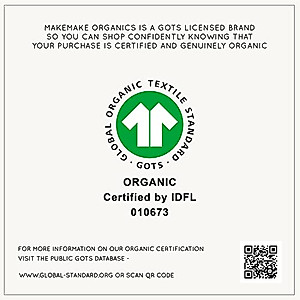 Makemake Organics Organic Play Mat GOTS Certified Organic Cotton Nursery Floor Rug Washable Reversible Non Toxic Activity Mat Tummy Time Crawling Pad Thick Quilted (Round 48", Polka Dots + Solid Oat)