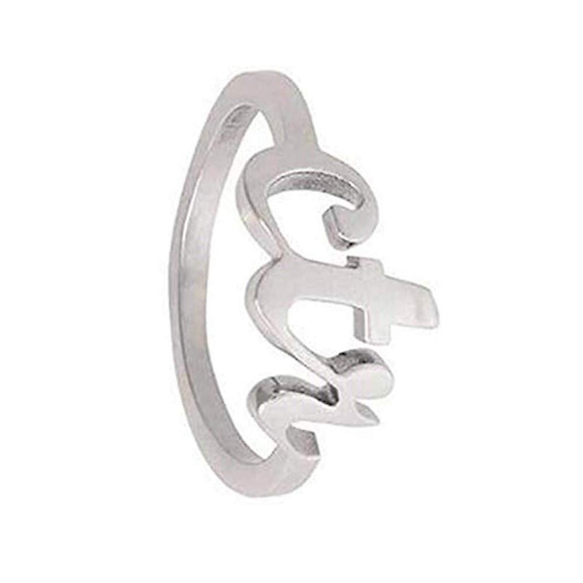 J102 Size 7.5 Stainless Steel Cursive Medium Ring Mormon One Moment In Time LDS CTR