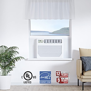OLMO 18000 BTU Window Air Conditioner 11.8 CEER 208-230V with Remote Controller and Window Frame