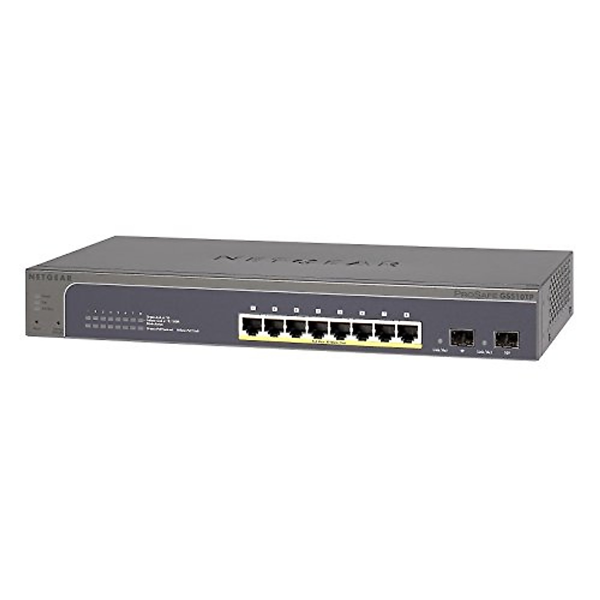 NETGEAR 8-Port Gigabit Smart Managed Pro Switch, PoE+, 130w, ProSAFE Lifetime Protection (GS510TP) (GS510TP-100NAS)