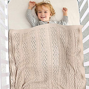 LAWKUL Neutral Baby Blankets Cotton Baby Girl Receiving Blankets Infant Swaddle Baby Blanket Newborn Gender Neutral Nursery Decor Size 40x30 Inches
