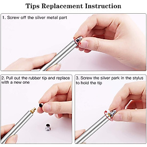 METRO Replaceable Mesh Fiber Tips for METRO Dual-tip Capacitive Stylus Pens Only (10 Pcs 0.2" Tips, 10 Pcs 0.24" Tips)