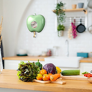 Fresh Keeping Bag Storage Box Wall-Mounted Disposable Cling Film Cover, with 100Pcs Cling Bag, Large Capacity Space-saving Dustproof Apple Shape Food Cover