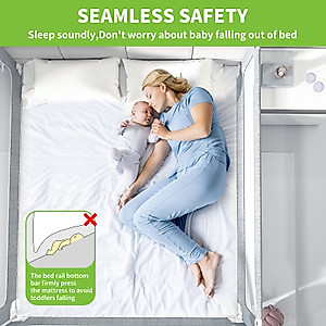 melafa365 Bed Rails for Toddlers, Upgrade Baby Bed Rail Guard Height Adjustable Specially Designed for Twin, Full, Queen, King Size - Safety Bed Guard Rails for Kids