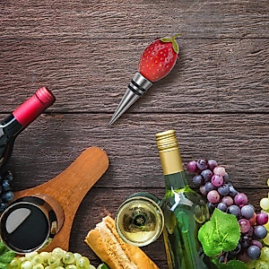 Metal Wine Bottle Stopper Strawberry Cork Wine Decoration Home Kitchen Decor
