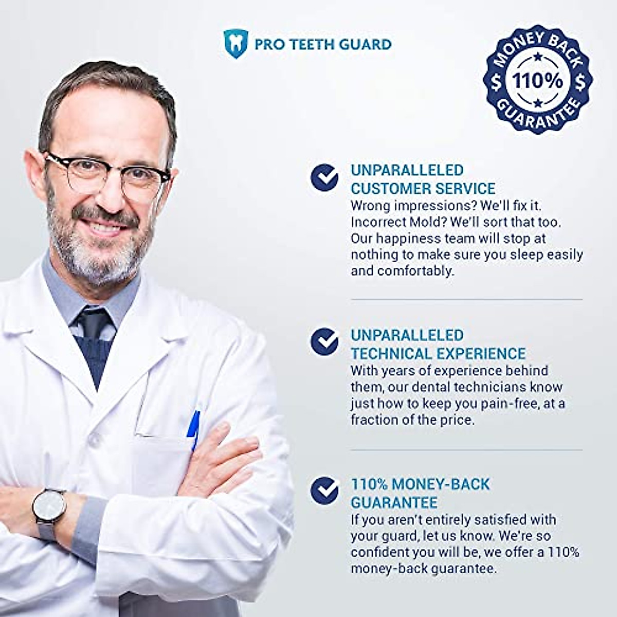 Custom Soft Dental Night Guard for Teeth Grinding (Bruxism), Clenching, Jaw Pain - Women