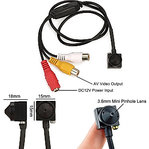 Vanxse® CCTV Hd Mini Spy Pinhole Security Camera 1000tvl Hidden Mini CCTV Surveillance Camera Indoor/Outdoor (VS-TN007)