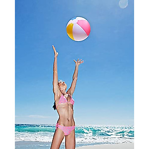 PENTA ANGEL Beach Balls 2PCS 12 Inch Inflatable/Blow Up World Globe Swimming Pool Party Favors Game Water Toy Beachball for Women Men Adults Summer Outdoor Playing