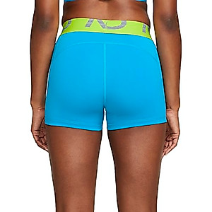 Nike Women's Pro 3" Training Shorts (Medium, Laser Blue)