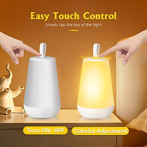 WIND STAR Baby Night Light for Kids, Nursery Night Lamp for Breastfeeding Rechargeable Bedside Touch Lamp/Warm White Mode&13 Color Changing Multicolor Lights for Bedroom Bedside,Living Room,Party