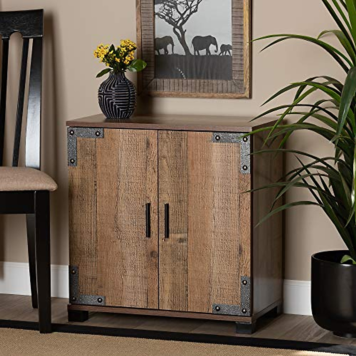 Baxton Studio Shoe Cabinets, Brown