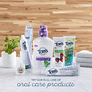 Tom's of Maine Whole Care Fluoride Toothpaste, Natural Toothpaste, Whitening Toothpaste, Spearmint, 4.7 Ounce, 2-Pack