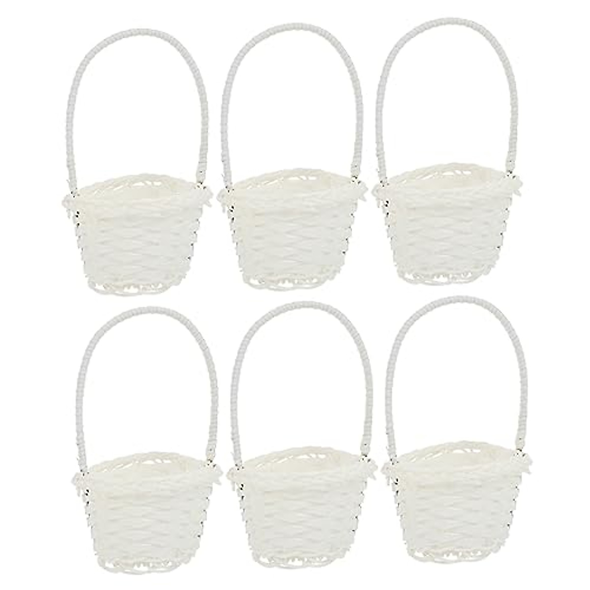 Cabilock 30 pcs rattan basket woven baskets picnic baskets kid basket girls crafts candy gift storage basket vintage hamper basket gingham basket miniature food basket decorative basket egg