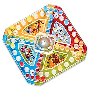Spin Master Disney Pop Up Game - Fun Kids Racing Board Game, Portable Disney Board Game Featuring Mickey, Goofy, Winnie Pooh, Pumbaa, 101 Dalmatians - Family Game for Kids Ages 4 and Up, 2-4 Players