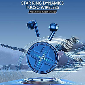 Wireless Earbuds Gaming Earbuds in Ear 5.3 Bluetooth Headphones Sport Ear Buds Bluetooth Earbuds Noise Cancelling Headphones Earphones Wireless Long Esports Cool Stuff Birthday Gifts (Blue)