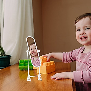 ARTIBETTER 2 Sets Miniature Standing Dressing Mirror Miniatures Dolls House Mirror for Dollhouse DIY Craft Bedroom Furniture