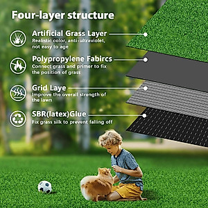 STARROAD-TIM Artificial Grass Rug Turf for Dogs Indoor Outdoor Fake Grass for Dogs Potty Training Area Patio Lawn Decoration (50 x 30 Inch (Pack of 1))