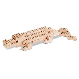 Eco-Bricks 3 in 1 Builds Reptiles - Earth-Friendly Kids Building Blocks - Create 3 Different Reptiles - Chameleon, Snake, Alligator