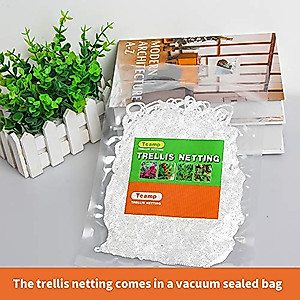 Tcamp Heavy-Duty Polyester Plant Trellis Netting 5 x 15ft (1 Pack) (5 Ft X 15 Ft)