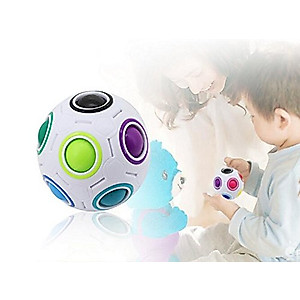 CuberSpeed Rainbow Ball Magic Cube Fidget Toy Puzzle Magic Rainbow Ball Puzzle Fun Fidget