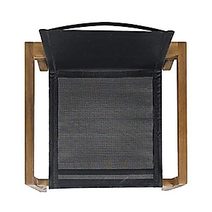 Christopher Knight Home Jimmy Outdoor Acacia Wood and Mesh Dining Chairs (Set of 2), Teak Finish