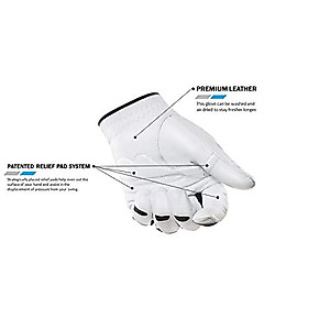 Bionic StableGrip with Natural Fit Golf Glove - White (XX-Large, Left)