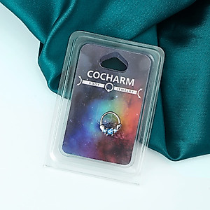 COCHARM 16g Silver 8mm Clicker Septum Rings Clear CZ Diamond Sparkling Daith Earrings Jewelry for Women Men