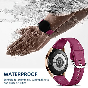 DaQin 10 Pack Bands Compatible with Samsung Galaxy Watch 7/6/5/4 40mm 44mm/Watch 6 Classic 43mm 47mm/Watch 5 Pro 45mm/Watch 4 Classic/Active 2 Band, 20mm Soft Silicone Sport Strap Wristbands Women Men