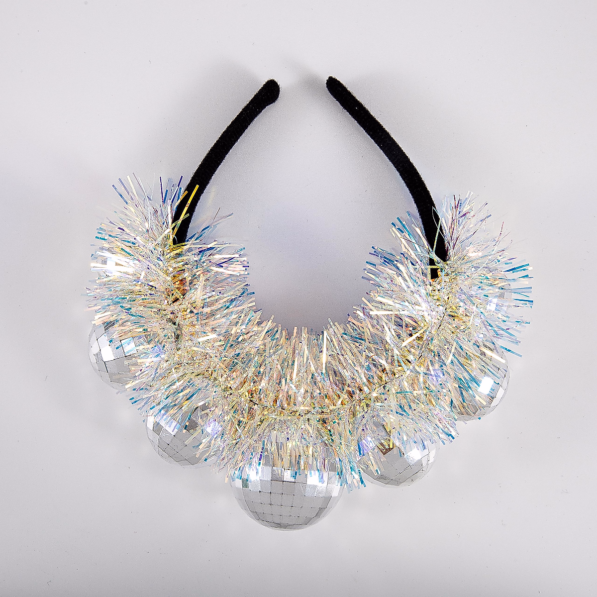 GFLPO Disco Ball Headband,Disco Headband,Vintage Disco Ball Headpieces,Disco Ball Head Boppers,70s Headbands for Women,Birthday Headband Birthday Crown,2025 New Years Eve Party Costume Accessory