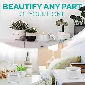 Hearts & Crafts White Candle Tins 8 oz with Lids - 24-Pack of Bulk Candle jars for making Candles, Arts & Crafts, Storage, Gifts, and More - Empty Candle Jars with Lids