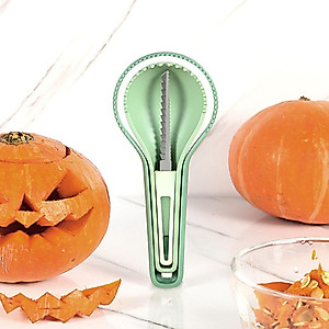 3-in-1 Nesting Pumpkin Tool Set,Halloween Pumpkin Carving Tools,Portable Multifunctional Pumpkin Cutting Supplies,Halloween Professional Pumpkin Carving Kit for for Halloween Door Decorations