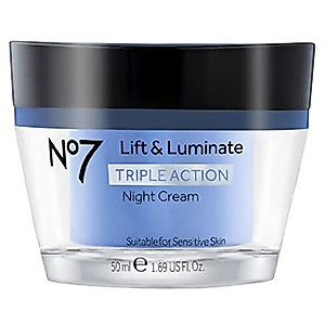 No7 Lift and Luminate Triple Action Face Cream - Day and Night Bundle - 1.69 fl oz Each - Hypoallergenic Day and Night Cream by No 7 - SPF 30 in Day Cream