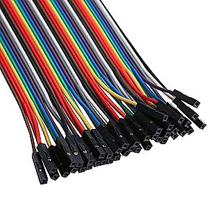 MMOBIEL 120 Pcs Multicolored Dupont Breadboard Jumper Wires 40-pin M/F, M/M, F/F Ribbon Cables Kit Compatible with DIY Arduino, Raspberry Pi 2 3 4 Projects, Length 20cm / 8 Inch