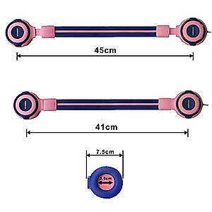 SIMOLIO Kids Headphones with Microphone, Headphones for Girls with 75dB,85dB,94dB Volume Limited & Share Jack, Durable Children Headphones, On-Ear Kids Headset for School/Plane Travel/Gift (Pink)