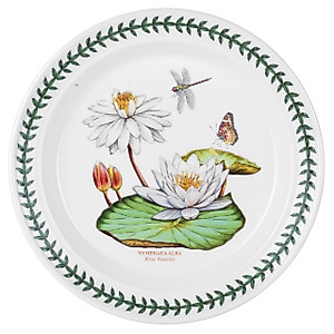 Portmeirion Exotic Botanic Garden Dinner Plate with Assorted Motifs, Round, Ceramic, Dishwasher, Microwave, & Oven Safe, 10.5 Inch, Made in England - Set of 6