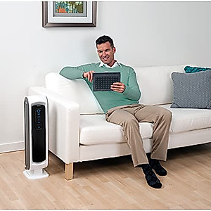 Fellowes AeraMax 100 Air Purifier for Mold, Odors, Dust, Smoke, Allergens and Germs with True HEPA Filter and 4-Stage Purification - 9320301, White, Small