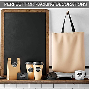 Zonon 600 Pcs Thank You Sticker Roll Small Business Stickers Black and White Warning Stickers Round Cute Thank You for Supporting My Business Sealing Label for Packing,1.5 Inch